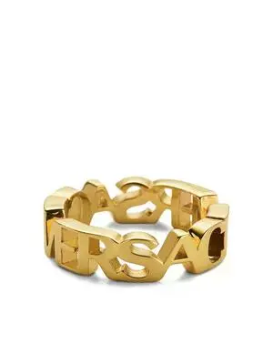 Versace Logo Letter Ring - Gold