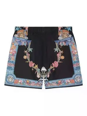 Versace Coral Theatre Swim Shorts - Black