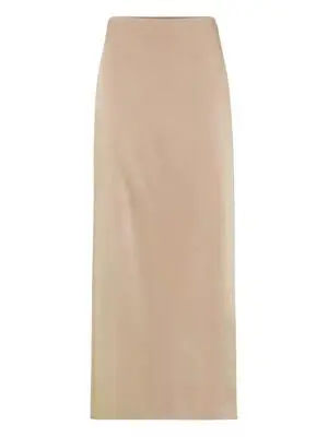High-Waisted Midi Skirts with Slit