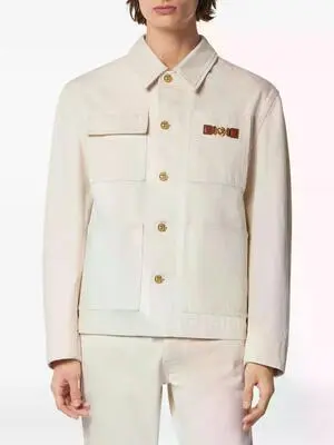 Versace Medusa Biggie Cargo Denim Jacket - Neutrals