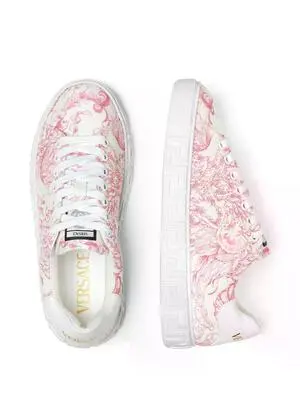 Versace Underwater Barocco Greca Sneakers - White