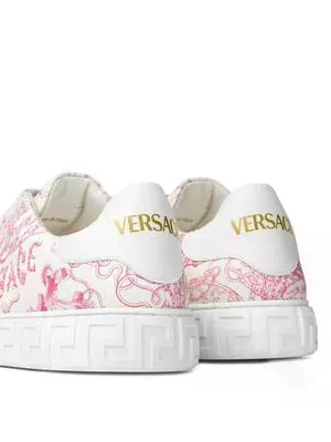 Versace Underwater Barocco Greca Sneakers - White