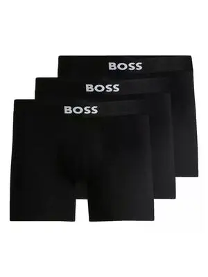 BOSS Logo-waistband Briefs - Black