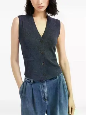 Brunello Cucinelli Button-down Vest - Blue