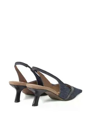 Brunello Cucinelli Leather Slingback Pumps