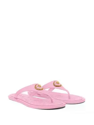 Versace Alia Metallic-detail Flip-flops - Pink