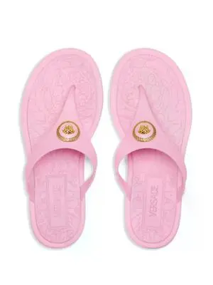 Versace Alia Metallic-detail Flip-flops - Pink