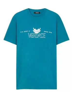 Versace Logo-print T-shirt - Blue