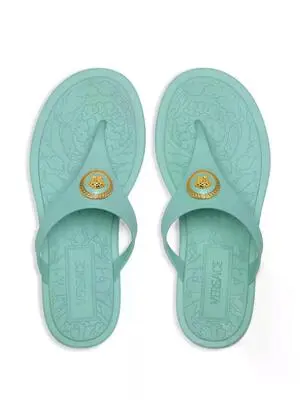 Versace Alia Embellished Flip-flops - Green