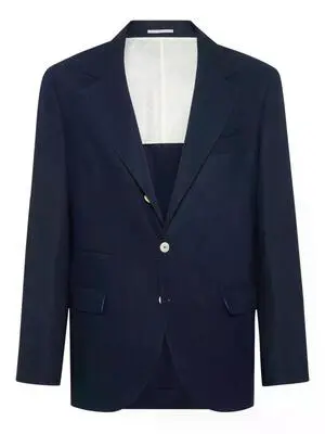 Brunello Cucinelli Linen Blazer - Blue