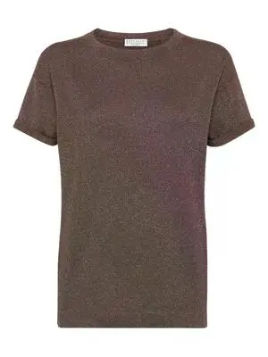 Brunello Cucinelli Round Neck T-shirt - Brown