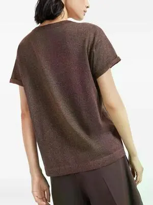 Brunello Cucinelli Round Neck T-shirt - Brown