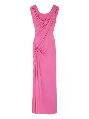 Versace Safety Pin Gathered Gown - Pink