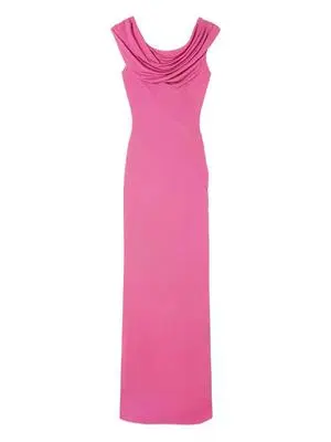 Versace Safety Pin Gathered Gown - Pink