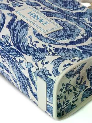 Versace Large Barocco Athena Tote Bag - Blue