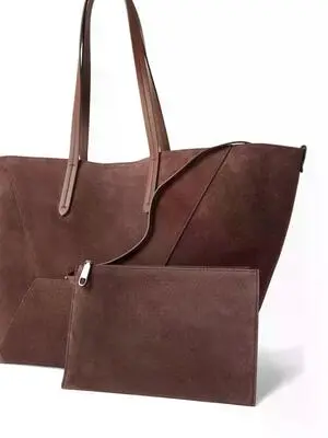 Brunello Cucinelli Suede Tote Bag - Red