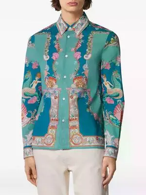 Versace Coral Theatre Cotton Shirt