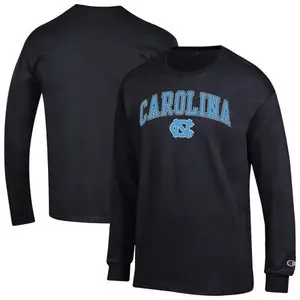 Champion North Carolina Tar Heels Arch Over Logo Long Sleeve T-shirt - Black