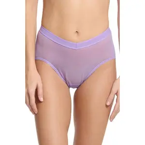 Hanky Panky Mesh High Cut French Briefs - Grape Juice Purple
