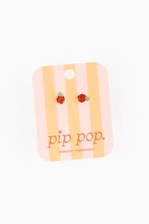 PIP POP Rose Stud Earrings
