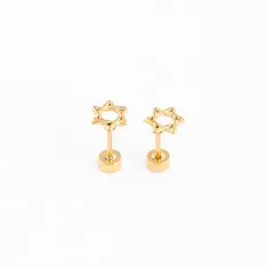 PIP POP Star Of David Stud Earrings - Gold
