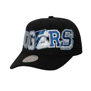 Mitchell & Ness Los Angeles Dodgers Hyper Type Pro Crown Snapback Hat - Black