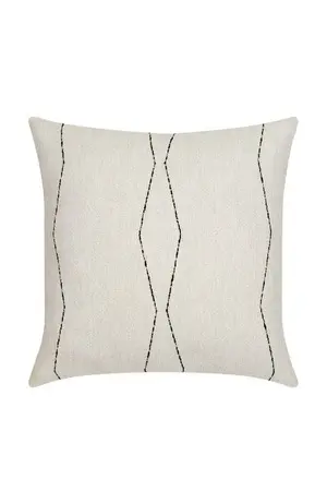 ELAINE SMITH Oblique Textured Indoor & Outdoor Woven Accent Pillow - Ebony