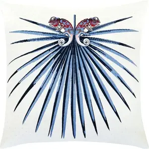 ELAINE SMITH Chameleon Jacquard Indoor & Outdoor Woven Accent Pillow - Capri