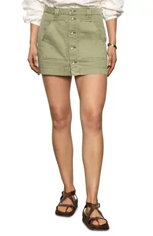Sanctuary Buttoned Denim Miniskirt