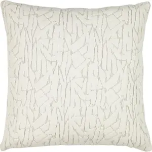 Elaine Smith Synchronize Dimensional Chenille Indoor & Outdoor Woven Accent Pillow - Ivory