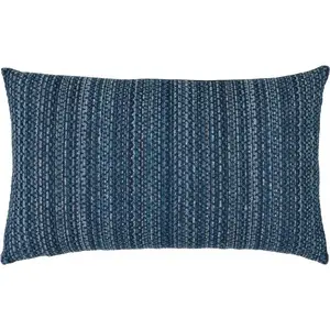 Elaine Smith Kaleidoscope Chenille Micro Check Indoor & Outdoor Woven Accent Pillow - Midnight