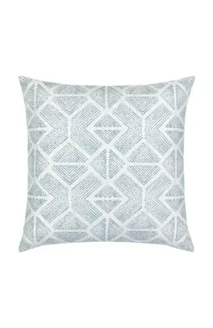 ELAINE SMITH Bakuba Indoor & Outdoor Woven Accent Pillow - Stream
