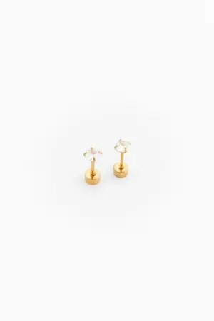 PIP POP Stud Diamond Earrings - Gold