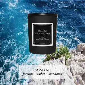 MALIBU APOTHECARY Mini Matte Black Candle - Laguna Beach