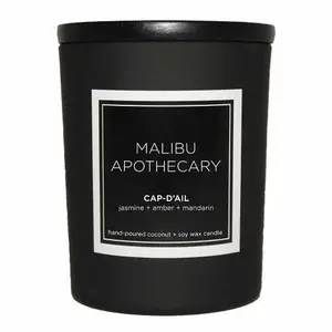 MALIBU APOTHECARY Mini Matte Black Candle - Laguna Beach
