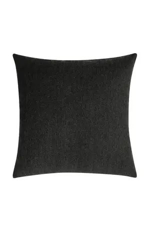 Elaine Smith Luxe Velour Plush Chenille Indoor & Outdoor Woven Accent Pillow - Charcoal