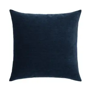 Elaine Smith Luxe Velour Plush Chenille Indoor & Outdoor Woven Accent Pillow - Indigo