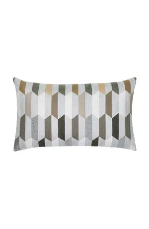ELAINE SMITH Chiseled Jacquard Indoor & Outdoor Woven Accent Pillow - Camel