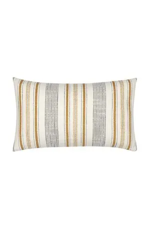 ELAINE SMITH Pathway Textured Stripe Indoor & Outdoor Woven Accent Pillow - Gold