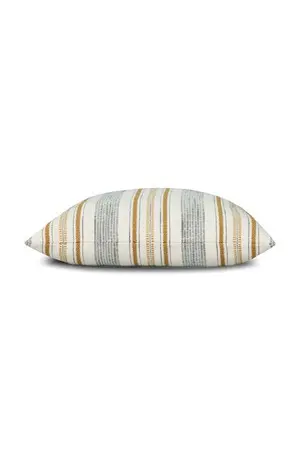 ELAINE SMITH Pathway Textured Stripe Indoor & Outdoor Woven Accent Pillow - Gold