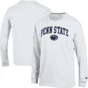Champion Penn State Nittany Lions Arch Over Logo Long Sleeve T-shirt - White