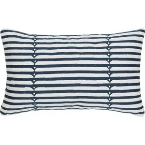 Elaine Smith Sincerity Indoor & Outdoor Woven Accent Pillow - Denim