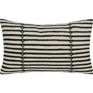 Elaine Smith Sincerity Indoor & Outdoor Woven Accent Pillow - Ebony