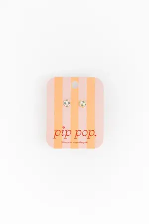PIP POP Soccer Ball Stud Earrings