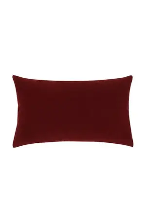 ELAINE SMITH Plush Velvet Indoor & Outdoor Woven Accent Pillow - Claret