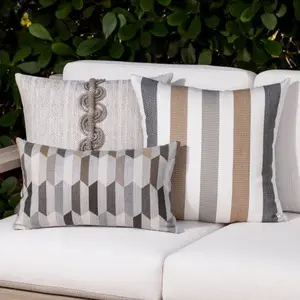 ELAINE SMITH Dune Stripe Indoor & Outdoor Woven Accent Pillow