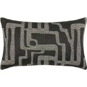 ELAINE SMITH Noble Indoor & Outdoor Woven Accent Pillow - Charcoal