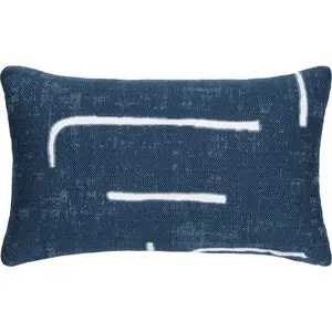 Elaine Smith Instinct Indoor & Outdoor Woven Accent Pillow - Denim