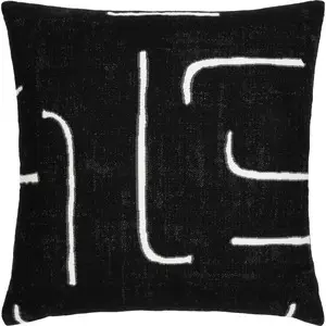 Elaine Smith Instinct Indoor & Outdoor Woven Accent Pillow - Ebony