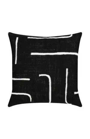 Elaine Smith Instinct Indoor & Outdoor Woven Accent Pillow - Ebony